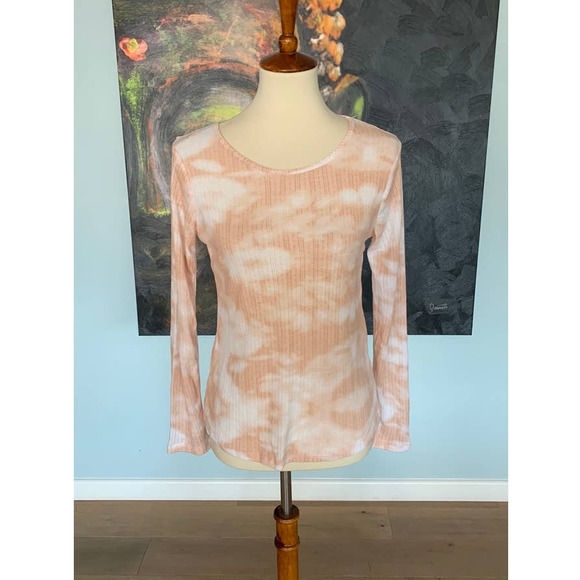 Poof! | Tops | Nwt Poof Long Sleeve Peach And White Tie Dye Thermal ...